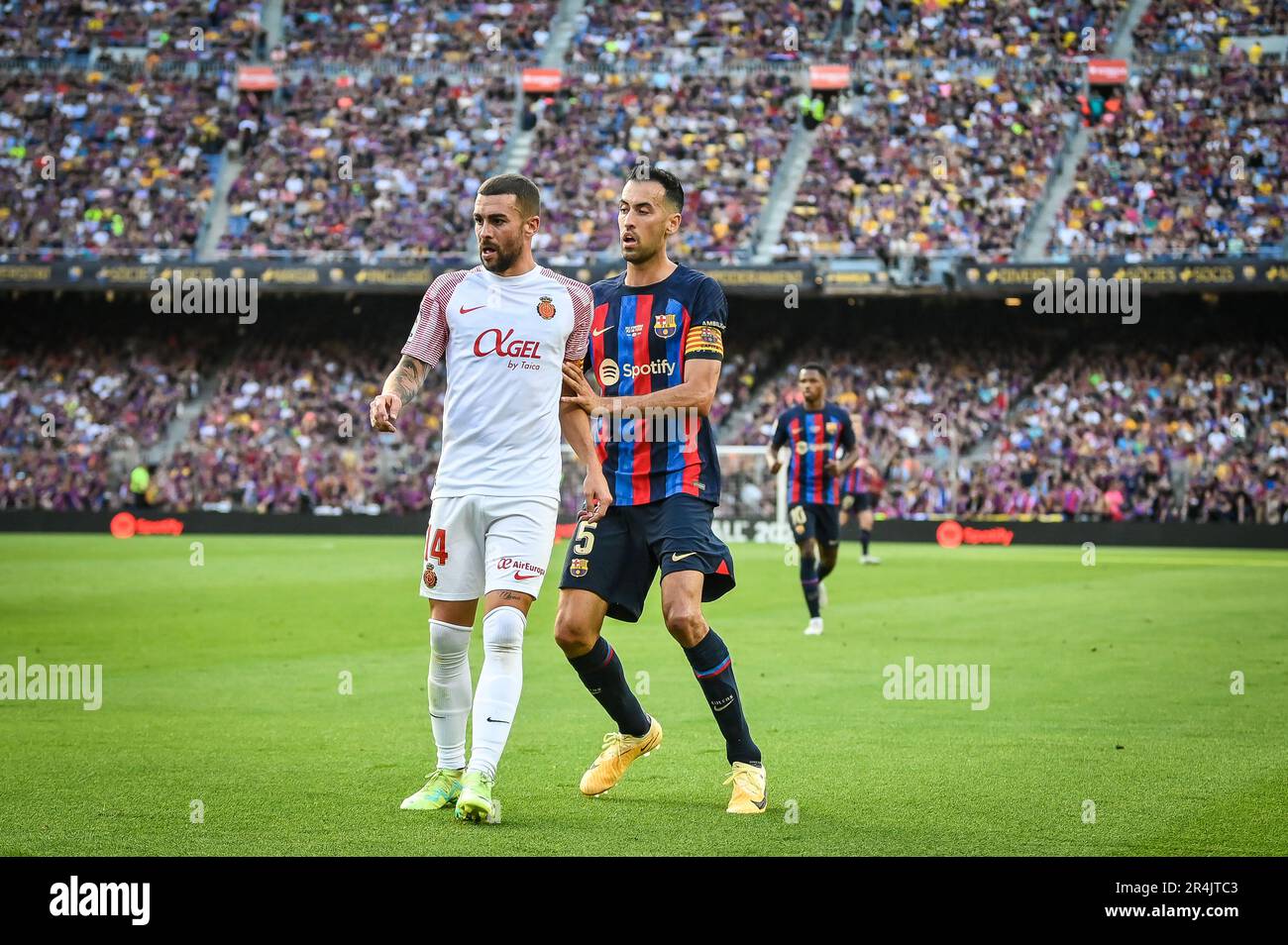 Barcelona, Spain. 28th May, 2023. Daniel Rodriguez (RCD Mallorca) and ...