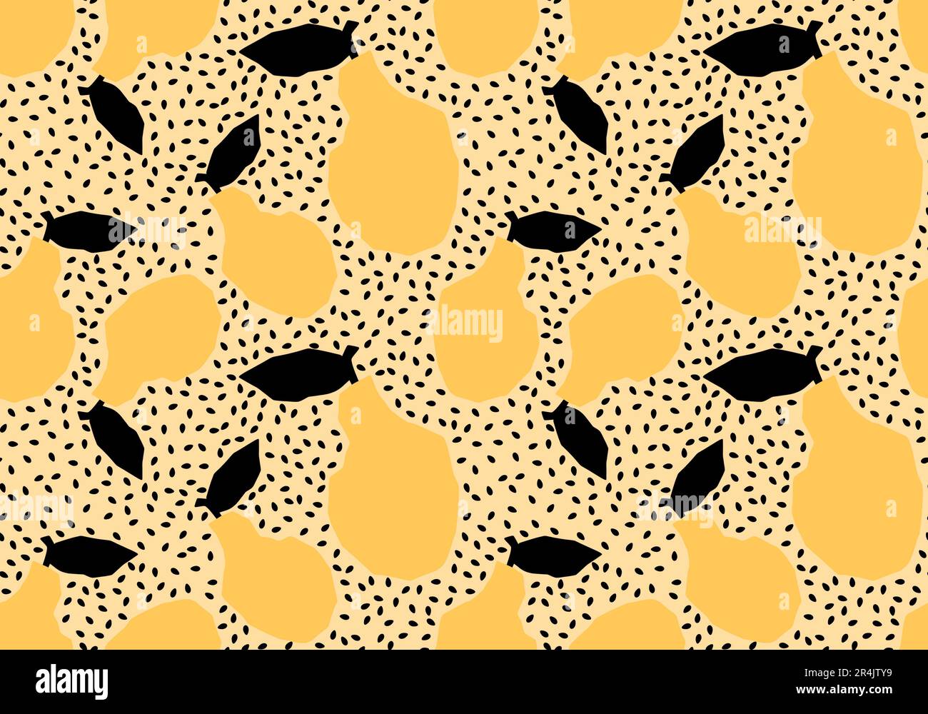 Abstract summer geometric fruit seamless cartoon pears pattern for ...