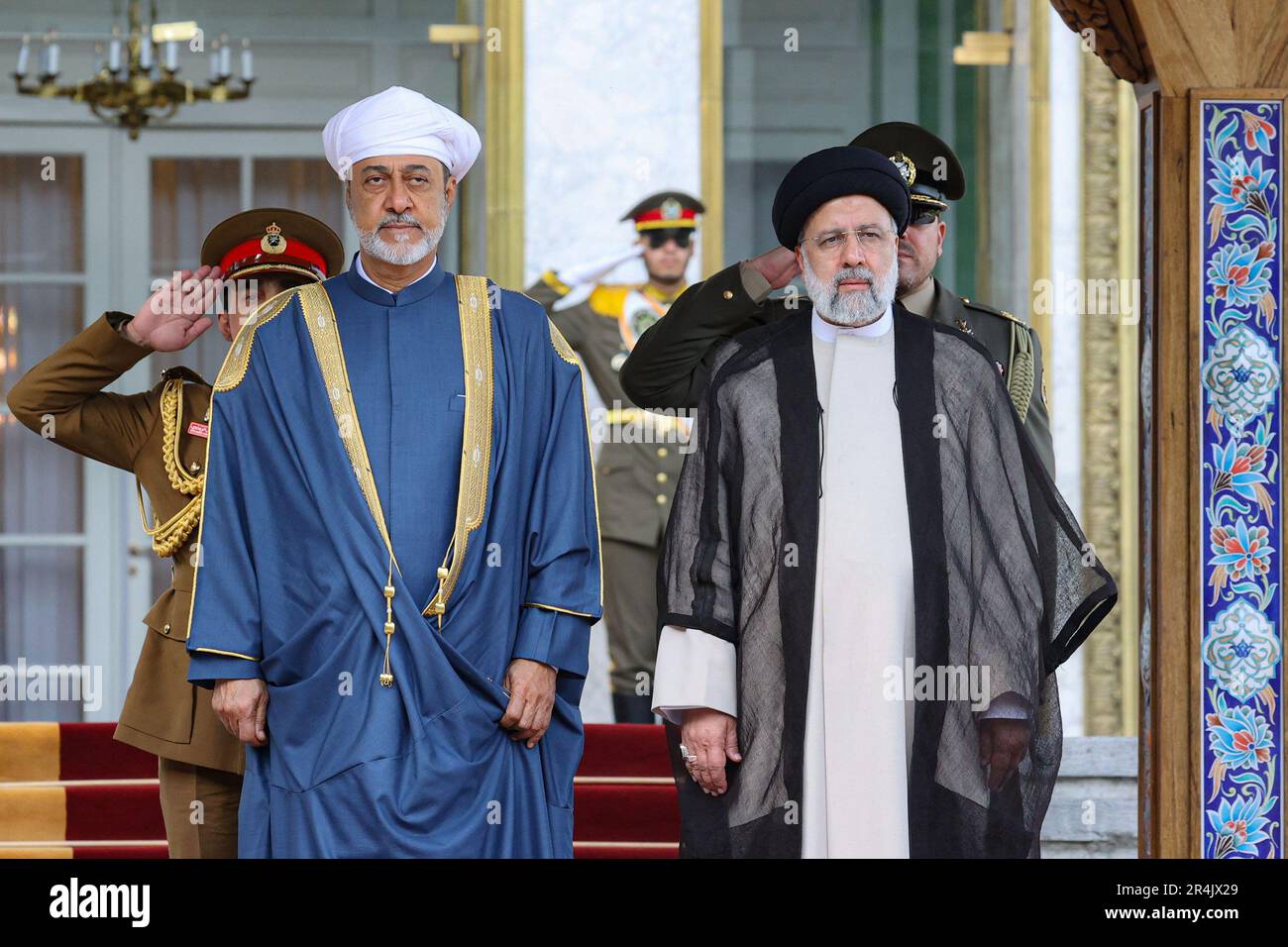Tehran, Tehran, Iran. 29th May, 2023. Iran's President EBRAHIM RAISI (R) and Sultan of Oman ...
