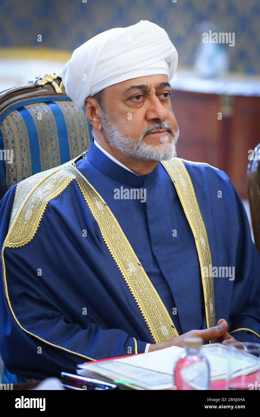 Tehran, Tehran, Iran. 29th May, 2023. Iran's President EBRAHIM RAISI (unseen) and Sultan of Oman ...