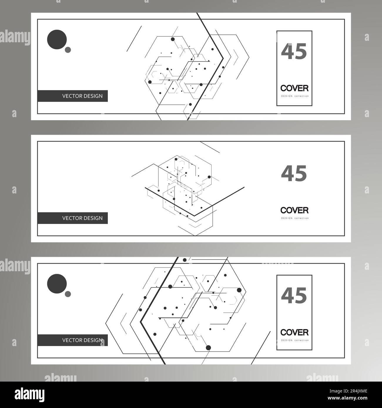 Vector Cover Template Design White Background With Abstract Hexagon Pattern Stock Vector Image