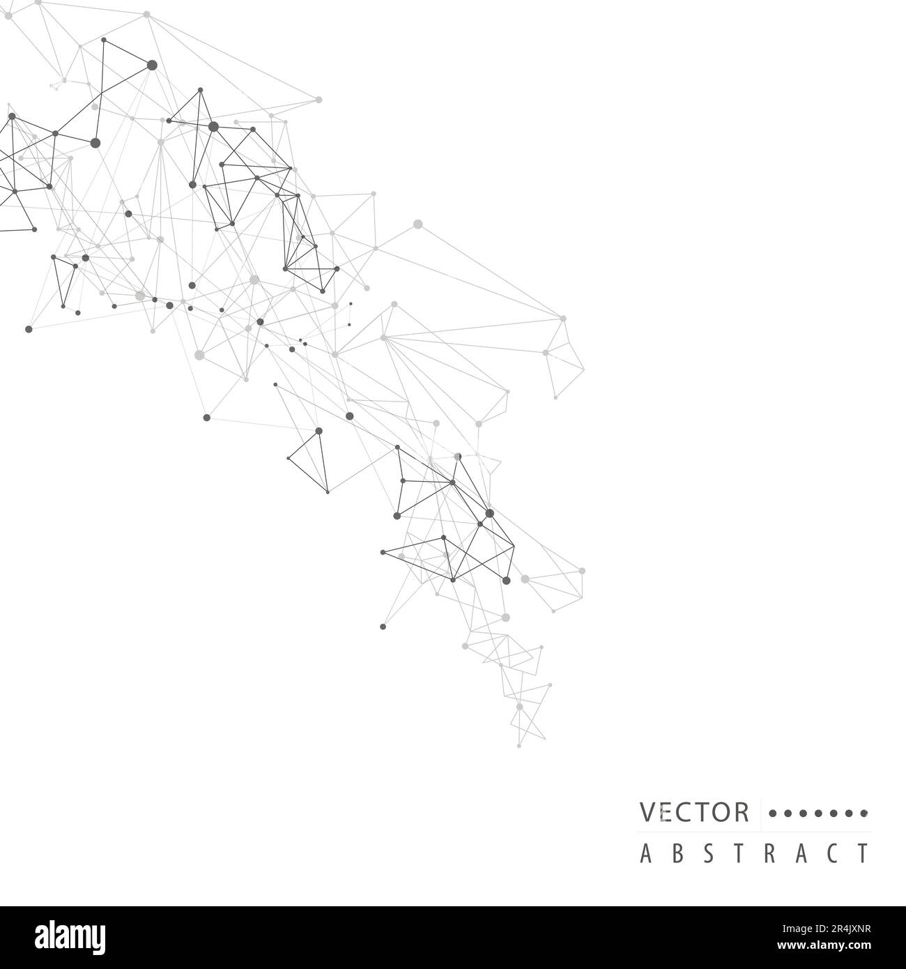 Geometric connected line and dots. Simple technology graphic. Vector ...