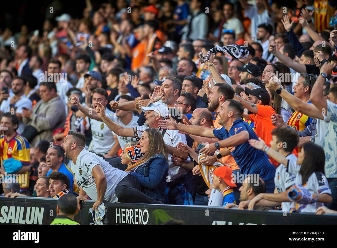 Fans protest seen in action during the La Liga Santander Regular Season ...