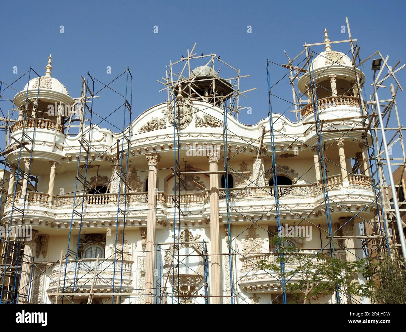 Cairo, Egypt, May 10 2023: A new residential building villa under ...