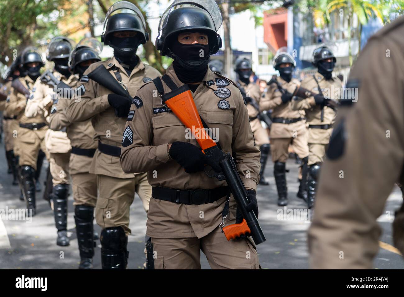 Salvador, Bahia, Brazil - September 07, 2022: Bahia Military Police ...