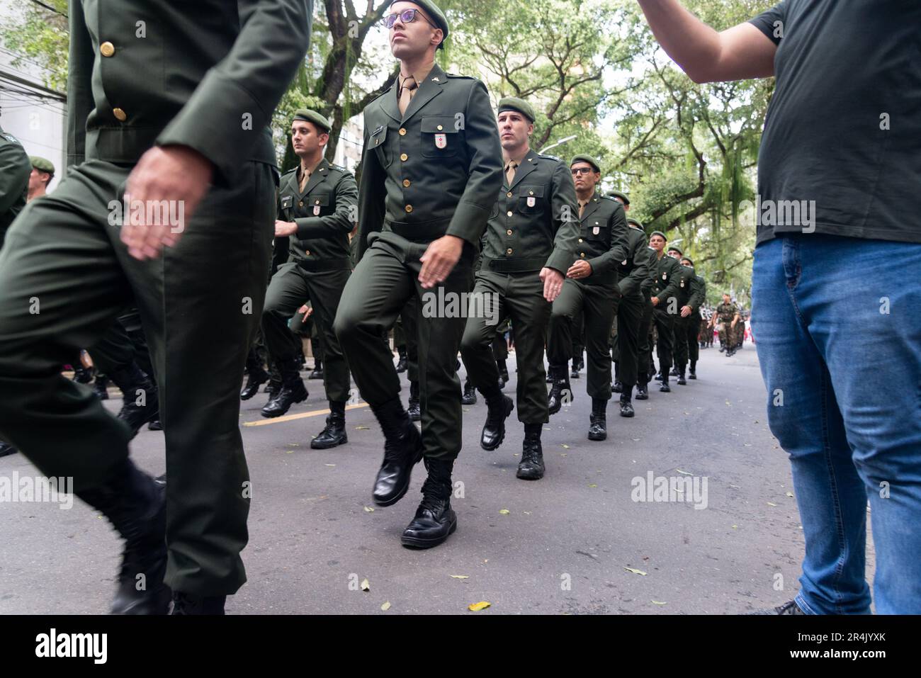 Salvador, Bahia, Brazil - September 07, 2022: Female army soldiers are ...