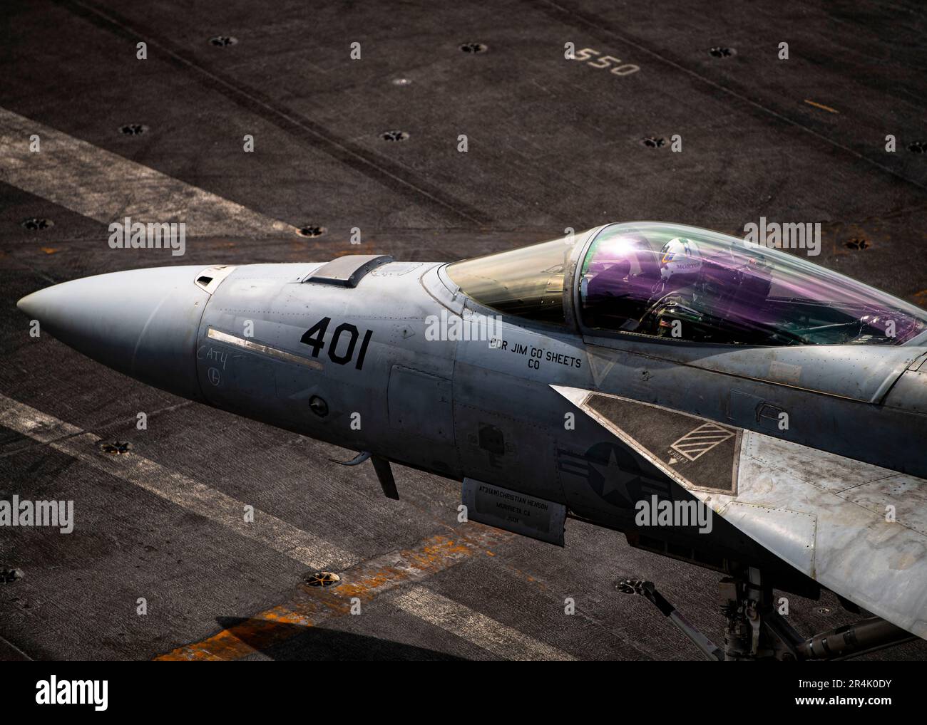 230527-N-MH015-2006 PACIFIC OCEAN (May 27, 2023) An F/A-18E Super Hornet from the “Blue Diamonds ...