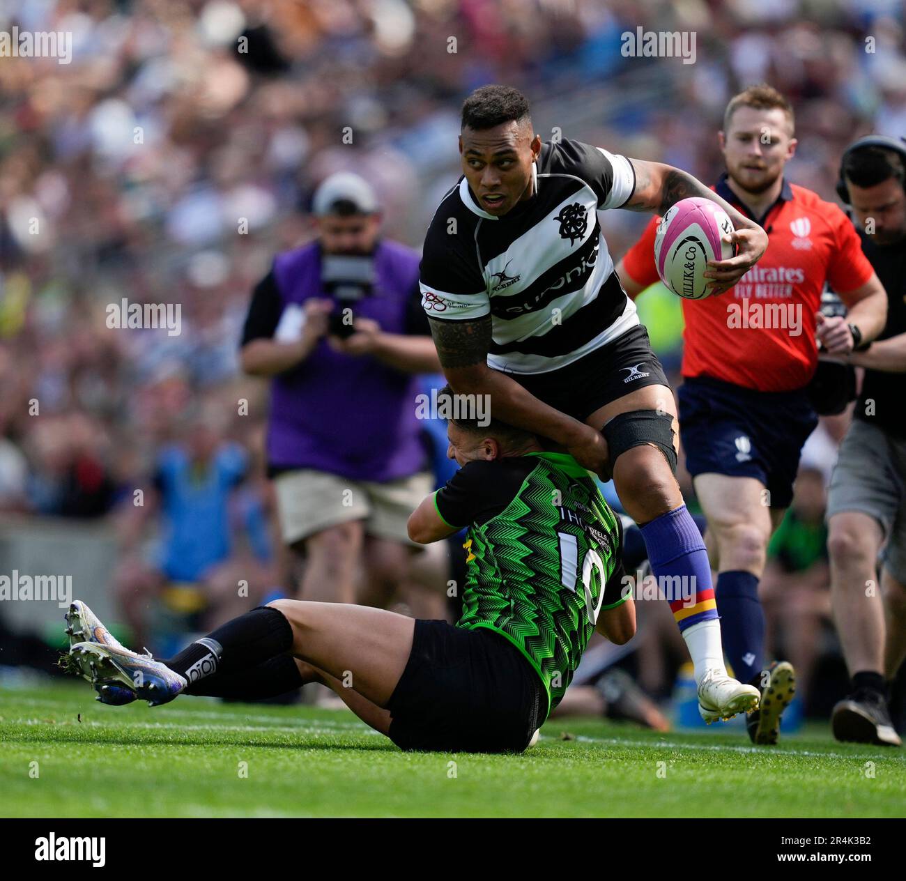 London ,UK, 28 May 2023 Tevia Li (Barbarians) Seen in action during the ...