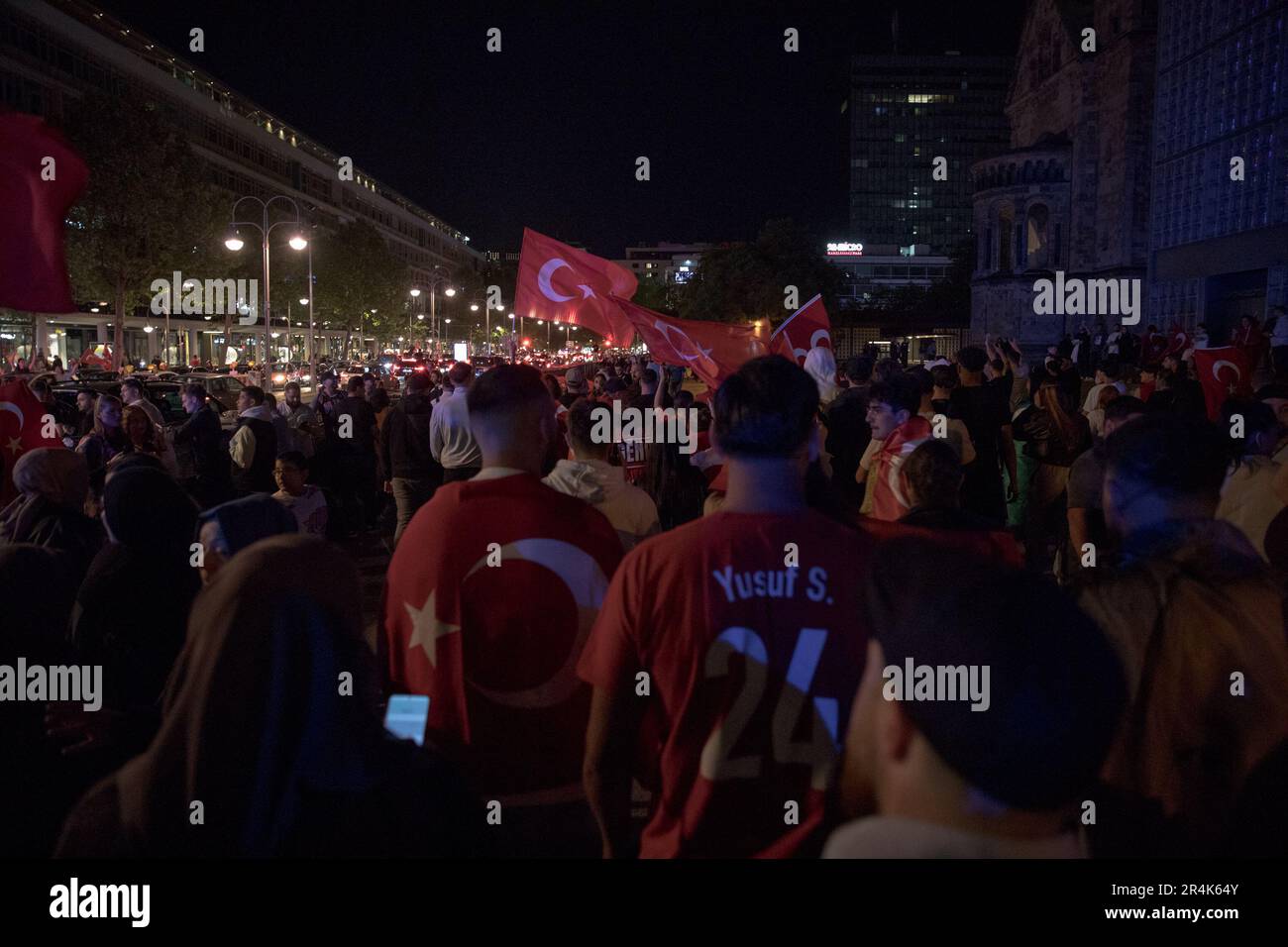 On May 28, 2023, Turkish people in Germany celebrated as Recep Tayyip ...