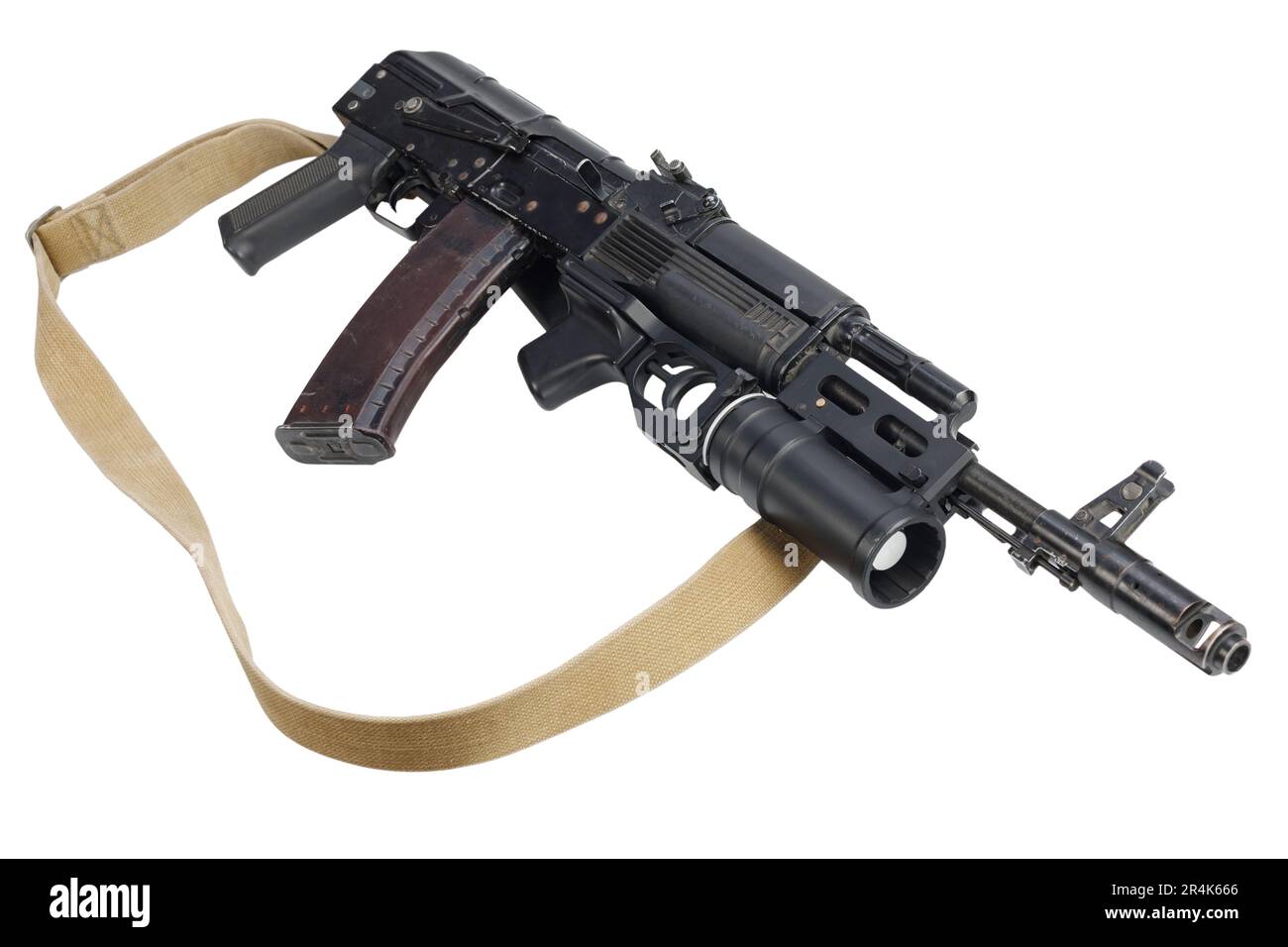 Modern kalashnikov 5.45x39 mm AK 74M assault rifle with 40 mm ...