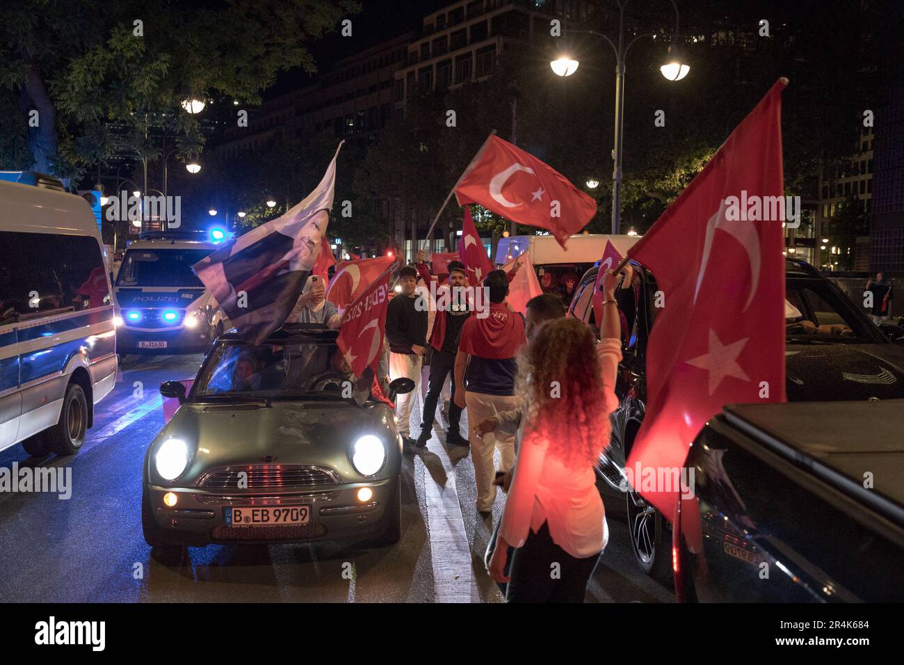 On May 28, 2023, Turkish people in Germany celebrated as Recep Tayyip ...