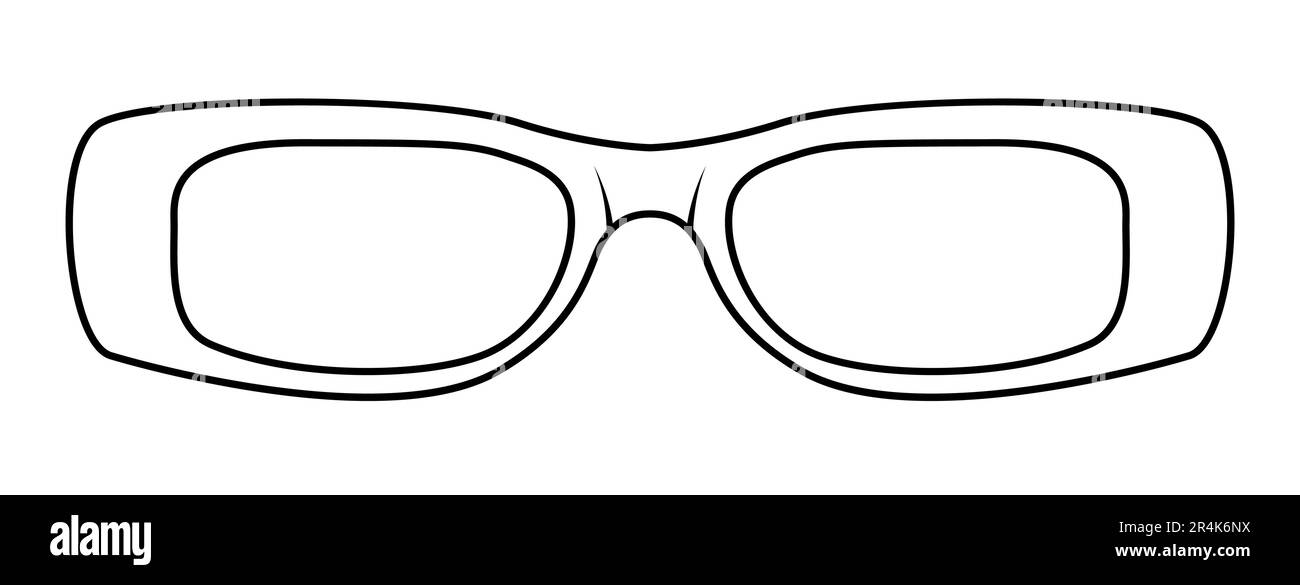 Square rim glasses Stock Vector Images - Alamy