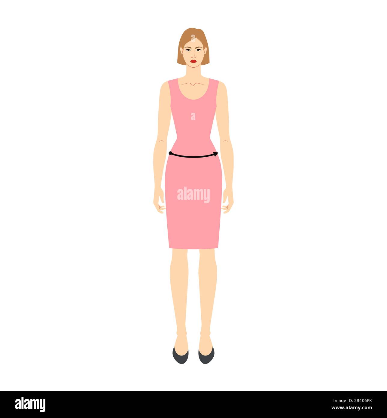 Women to do lower waist measurement body with arrows fashion ...