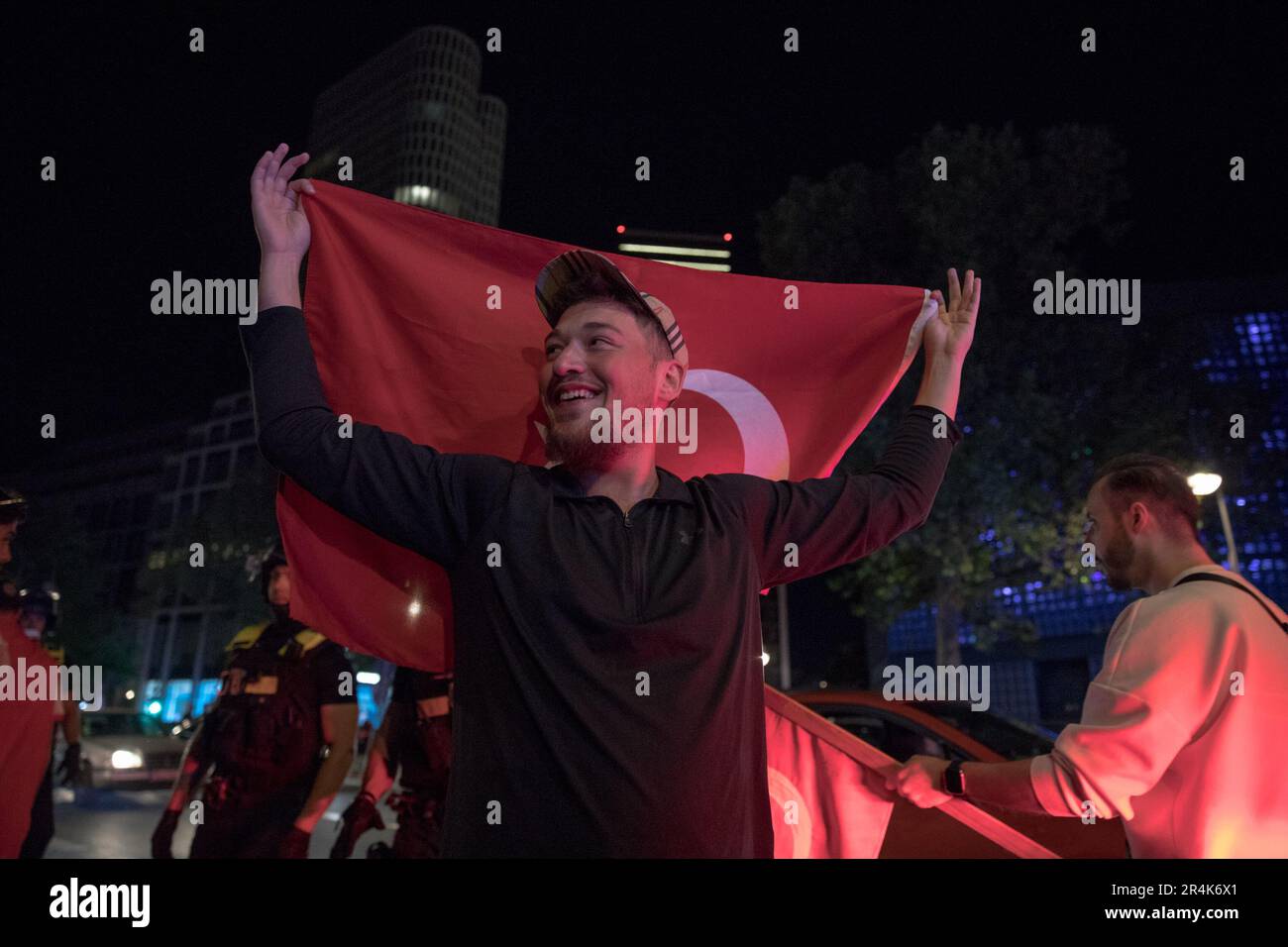 On May 28, 2023, Turkish people in Germany celebrated as Recep Tayyip ...