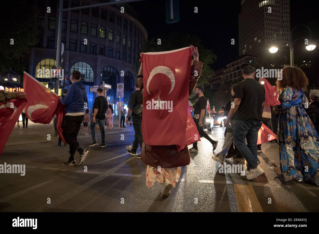 On May 28, 2023, Turkish people in Germany celebrated as Recep Tayyip ...