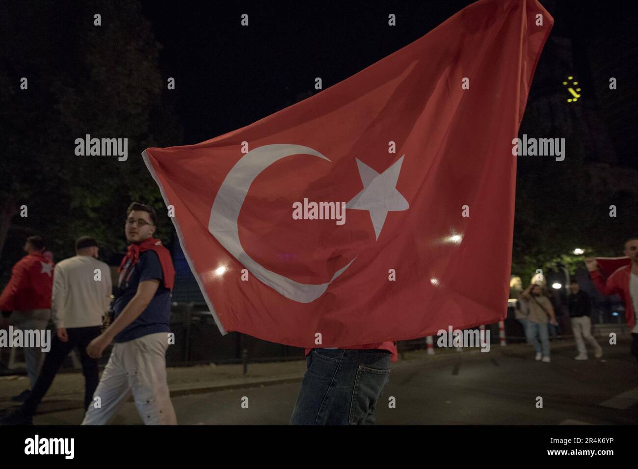 On May 28, 2023, Turkish people in Germany celebrated as Recep Tayyip ...