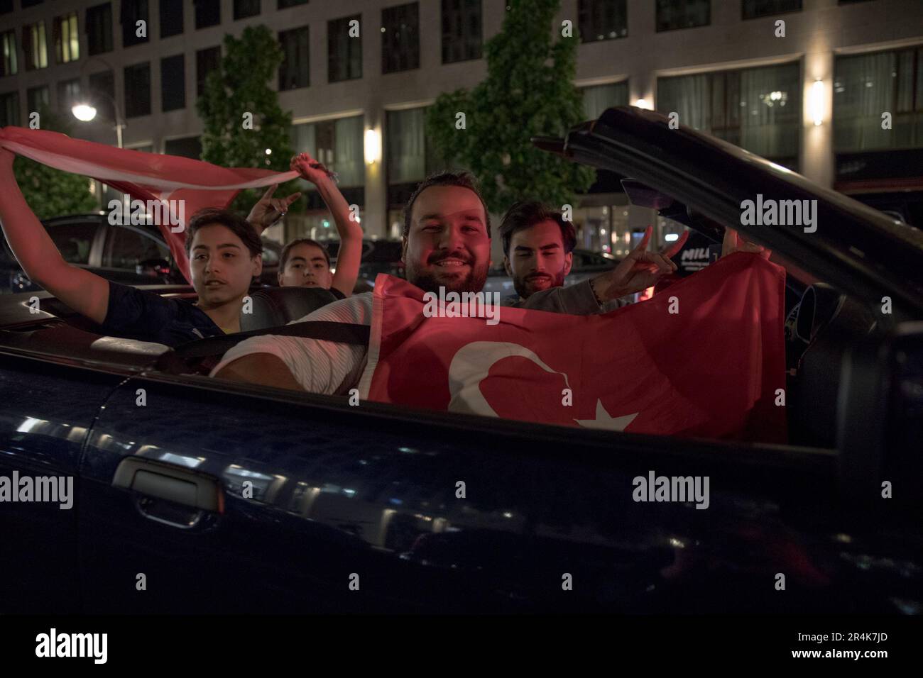 On May 28, 2023, Turkish people in Germany celebrated as Recep Tayyip ...