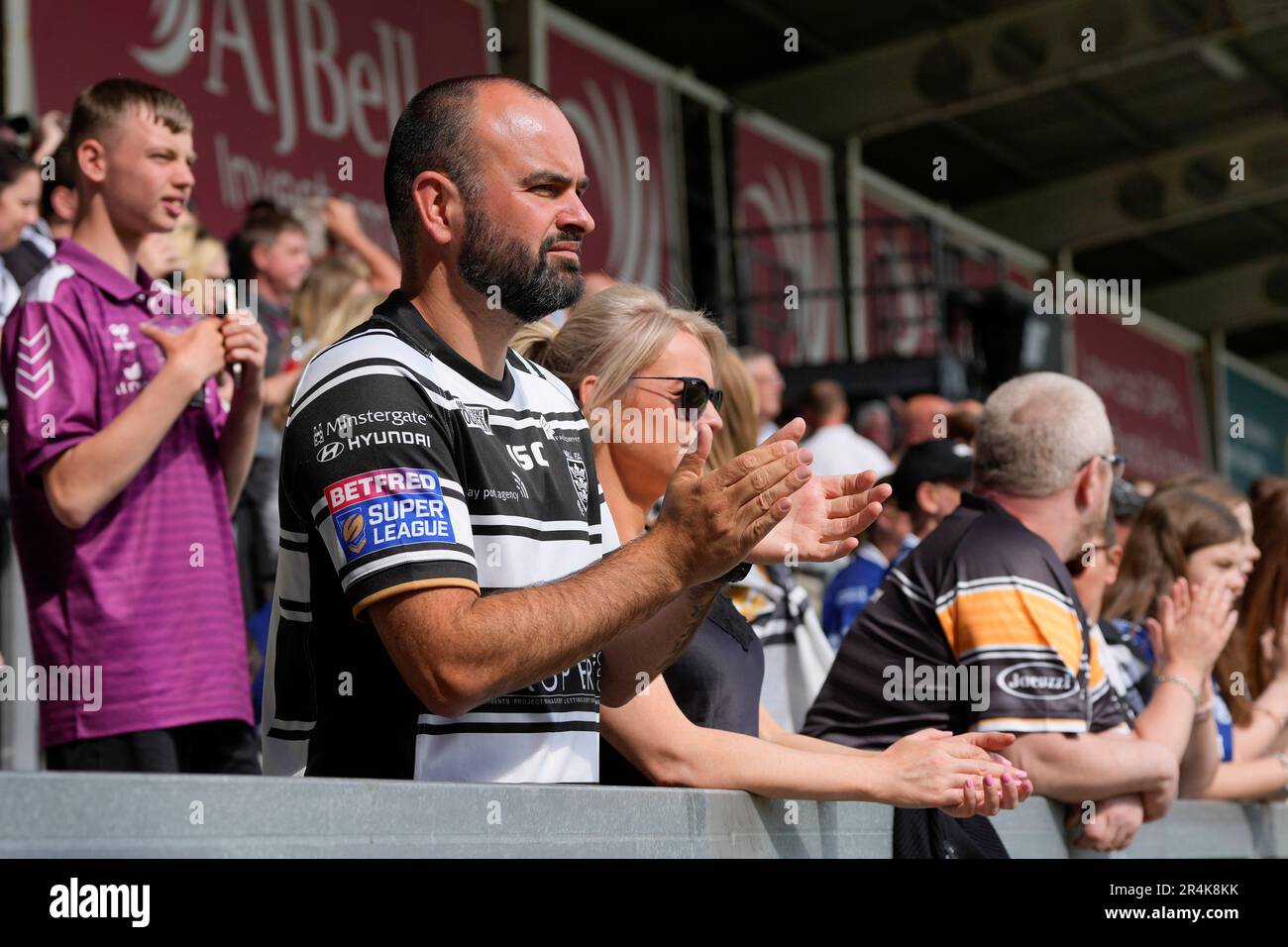Hull FC fans during the Betfred Super League Round 13 match Salford Red ...