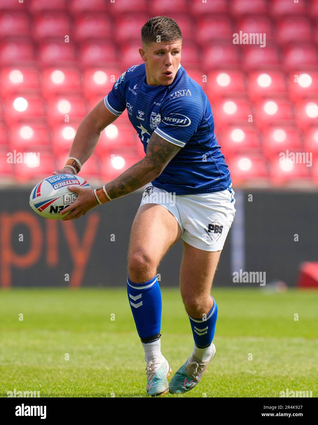 Joe Cator #15 of Hull FC during the Betfred Super League Round 13 match ...