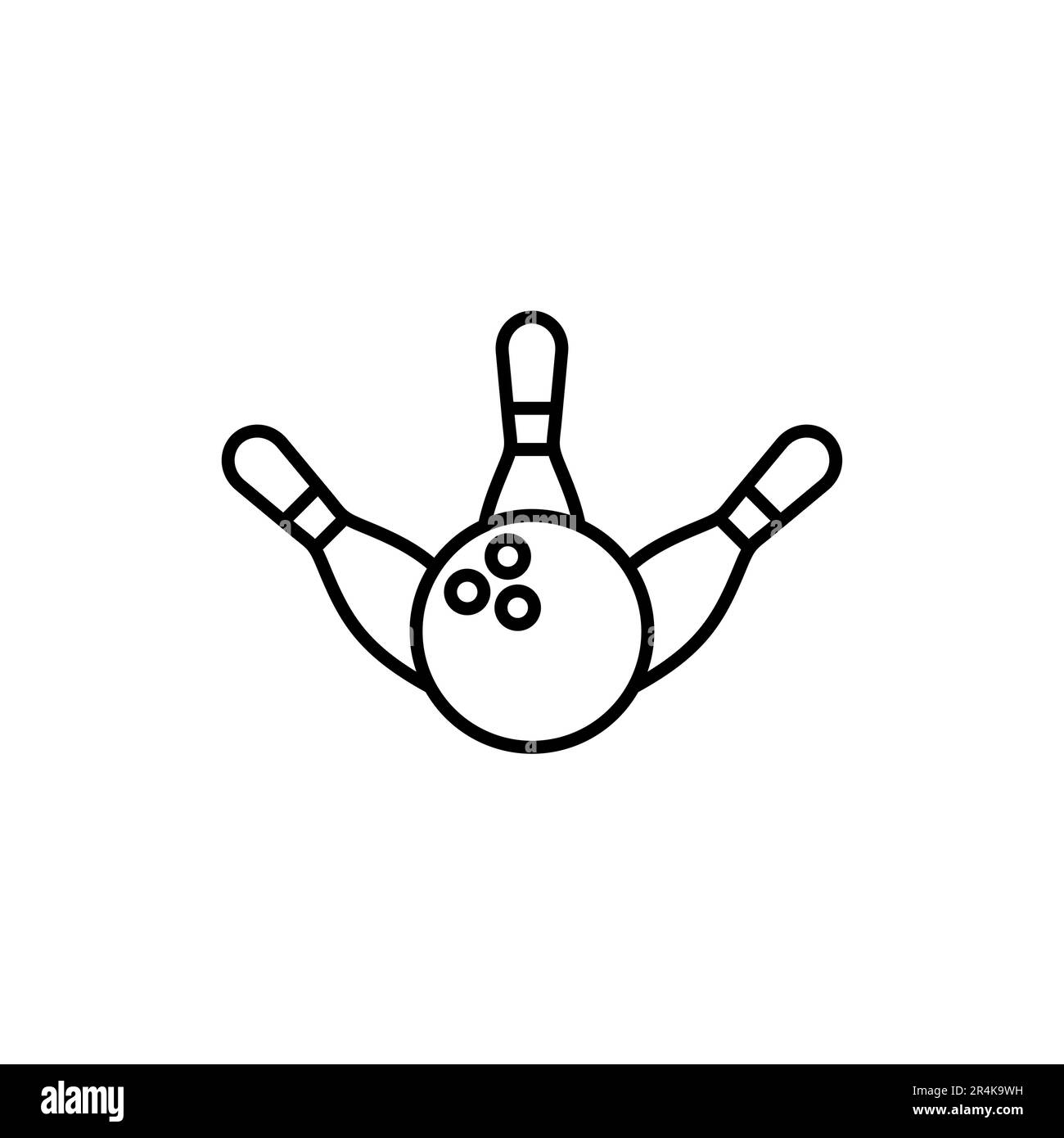 Bowling icon vector. bowling ball and pin icon. bowling pins Stock ...