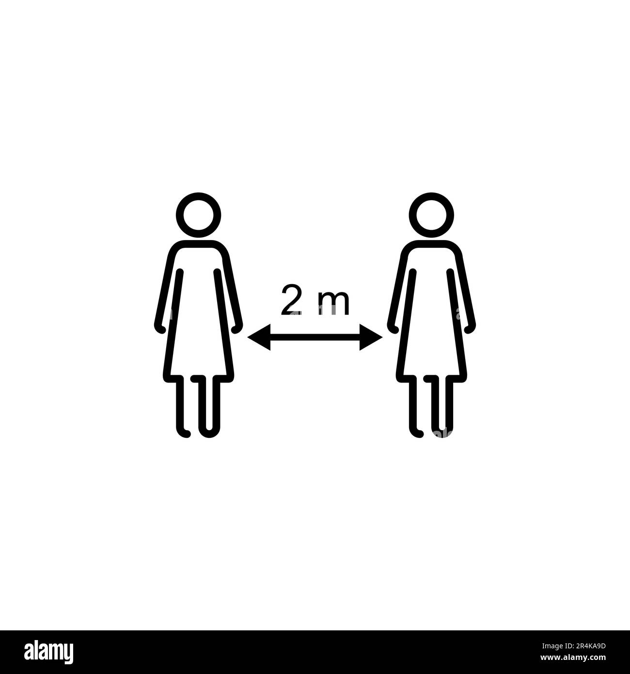 Social distancing icon. social distance icon. self quarantine sign ...