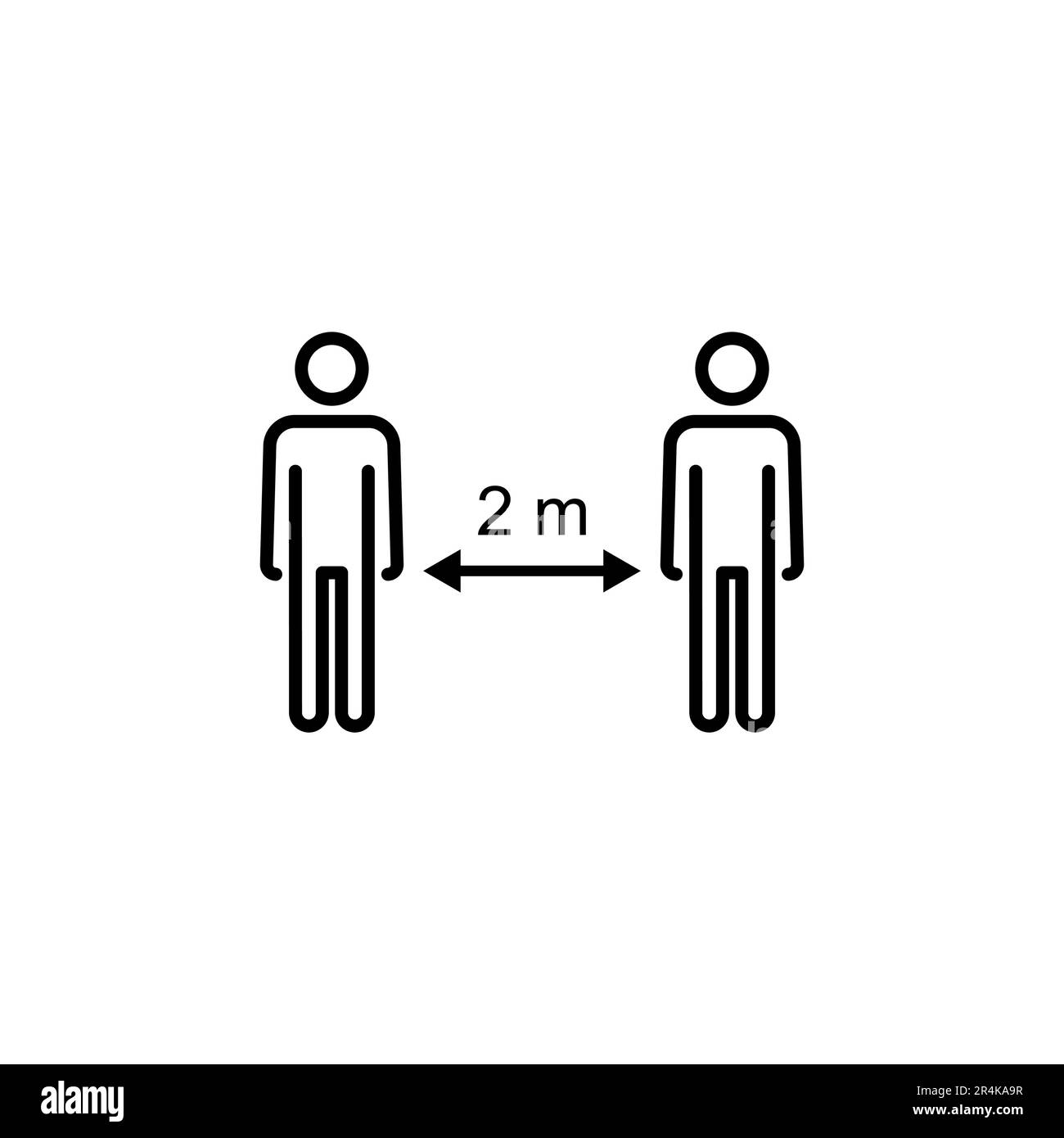Social distance icon vector. social distancing icon. self quarantine ...