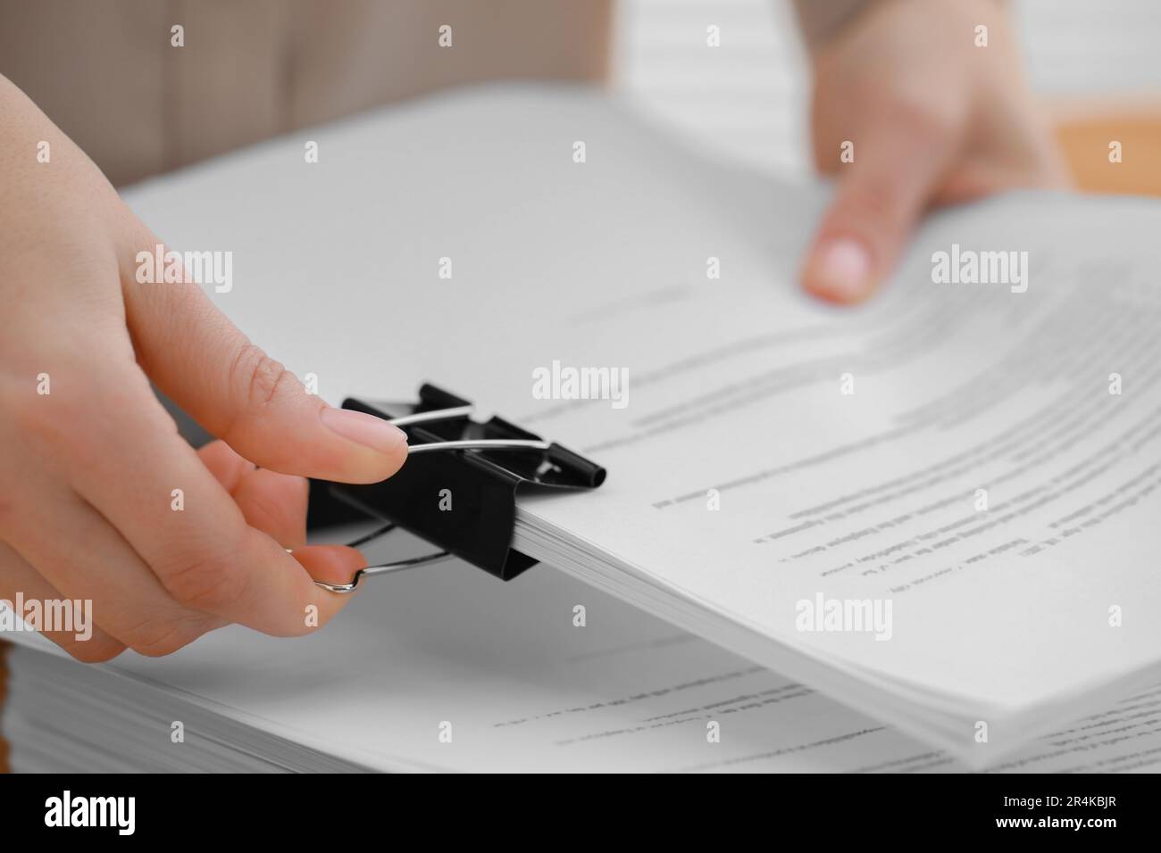 Closeup female hands attaching hi-res stock photography and images - Alamy