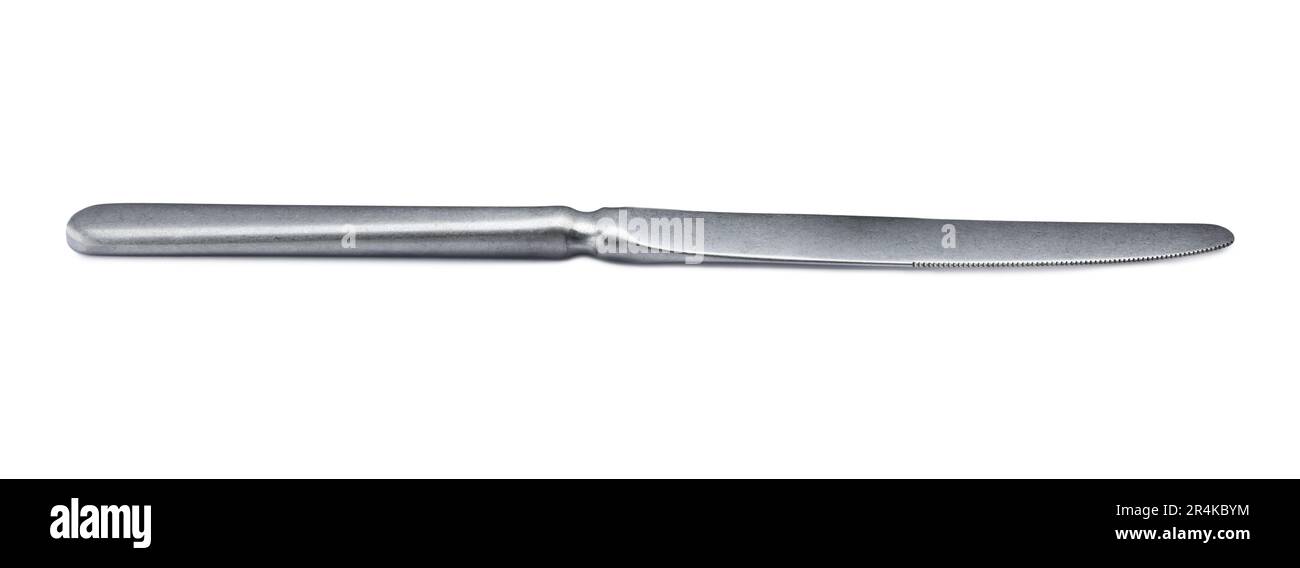 One new shiny knife isolated on white Stock Photo - Alamy