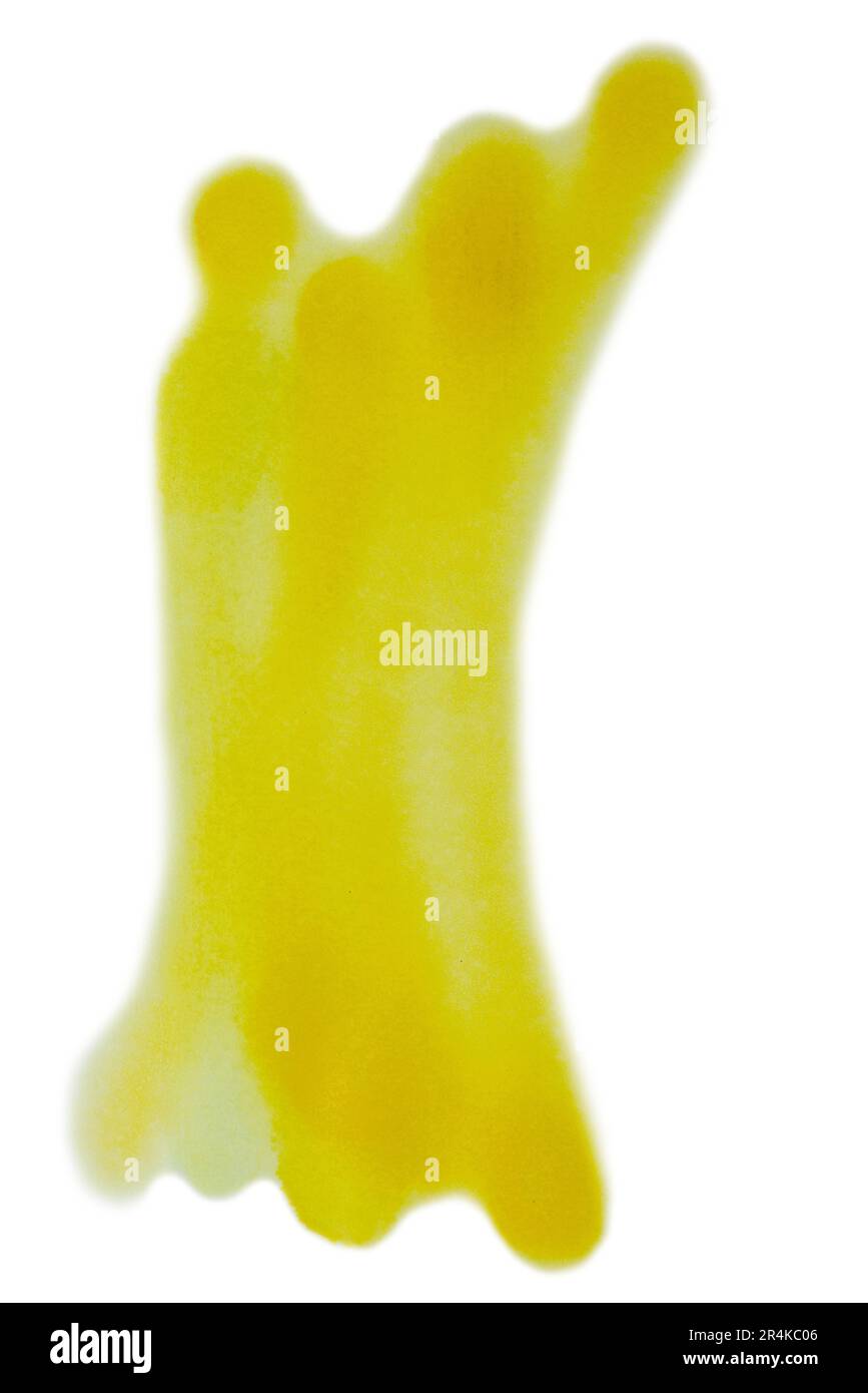 Lines drawn by yellow spray paint on white background Stock Photo - Alamy