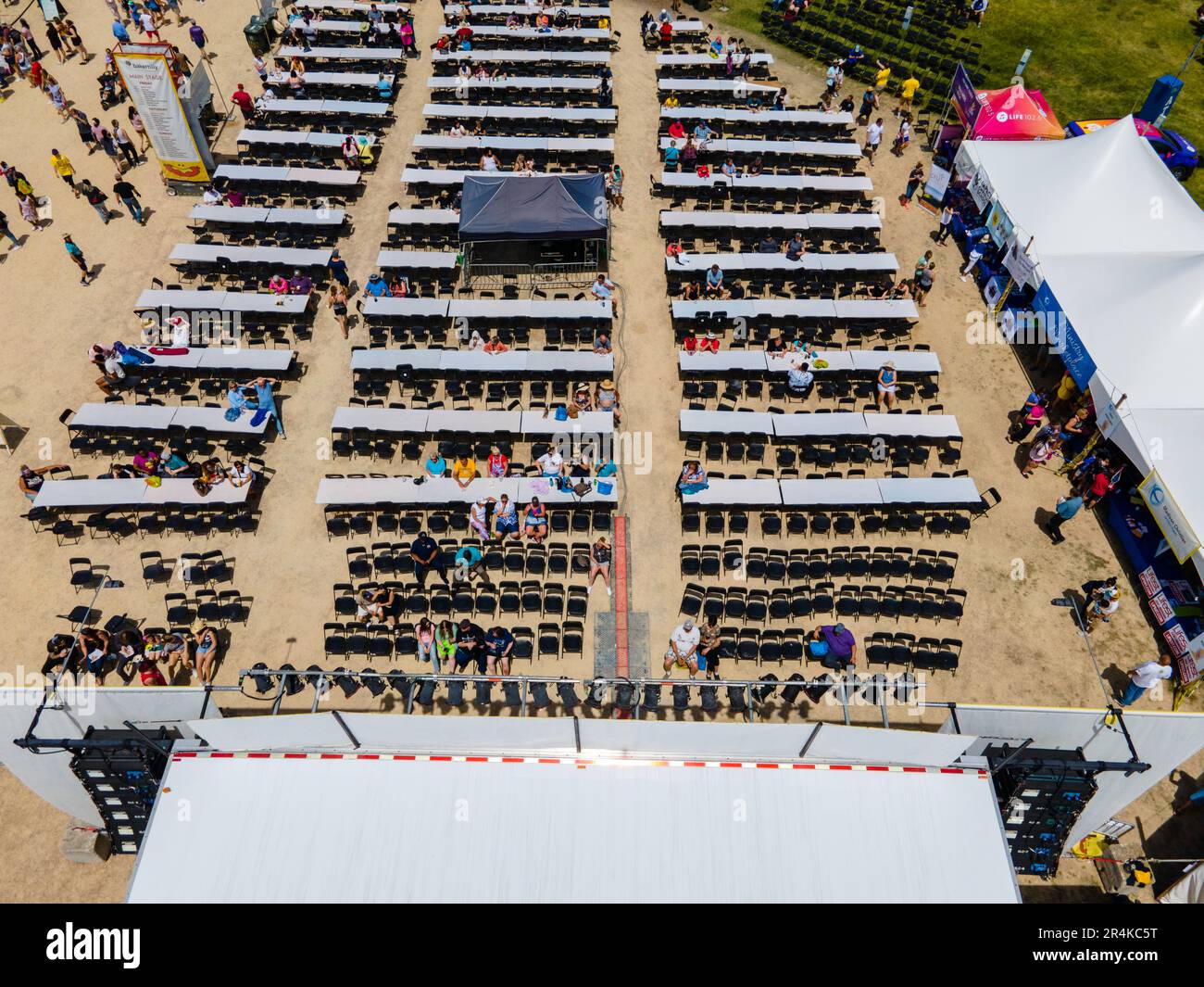 People enjoy the 2023 Bratfest, put on by Metcalfe Grocery, at the Dane ...