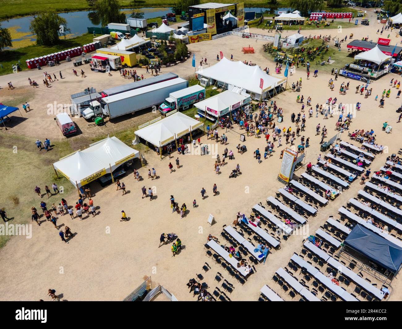 People enjoy the 2023 Bratfest, put on by Metcalfe Grocery, at the Dane ...