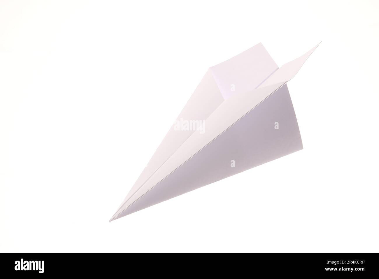 One handmade paper plane isolated on white Stock Photo - Alamy