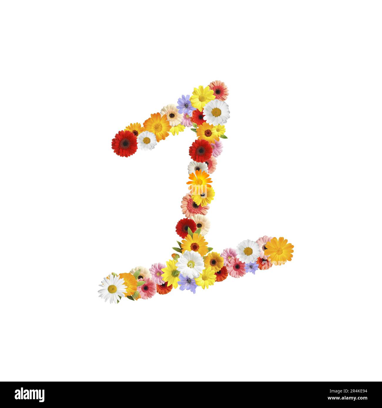 Number decorative flowers design Cut Out Stock Images & Pictures - Alamy