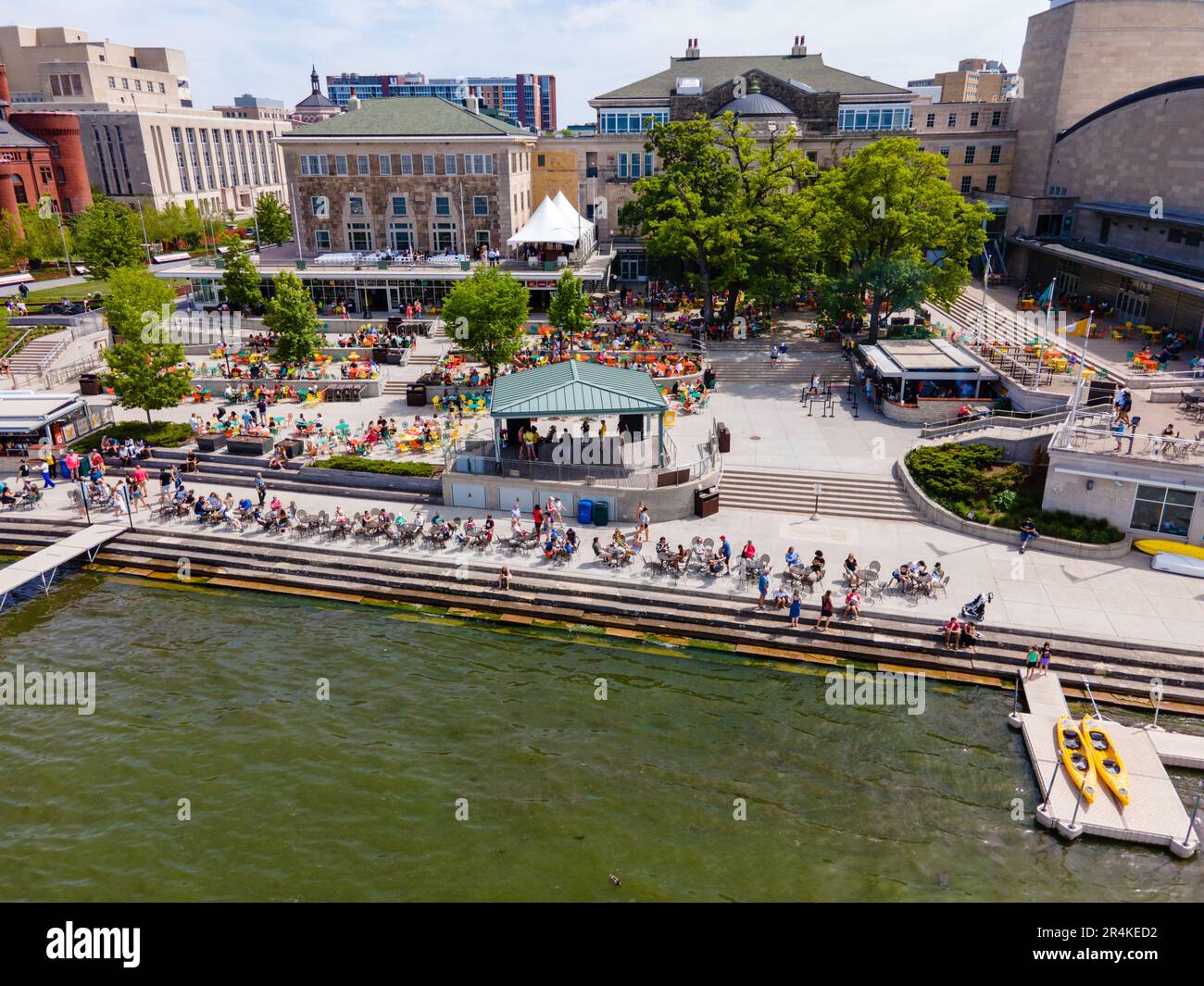 Student union patio university wisconsin lake hi-res stock photography ...