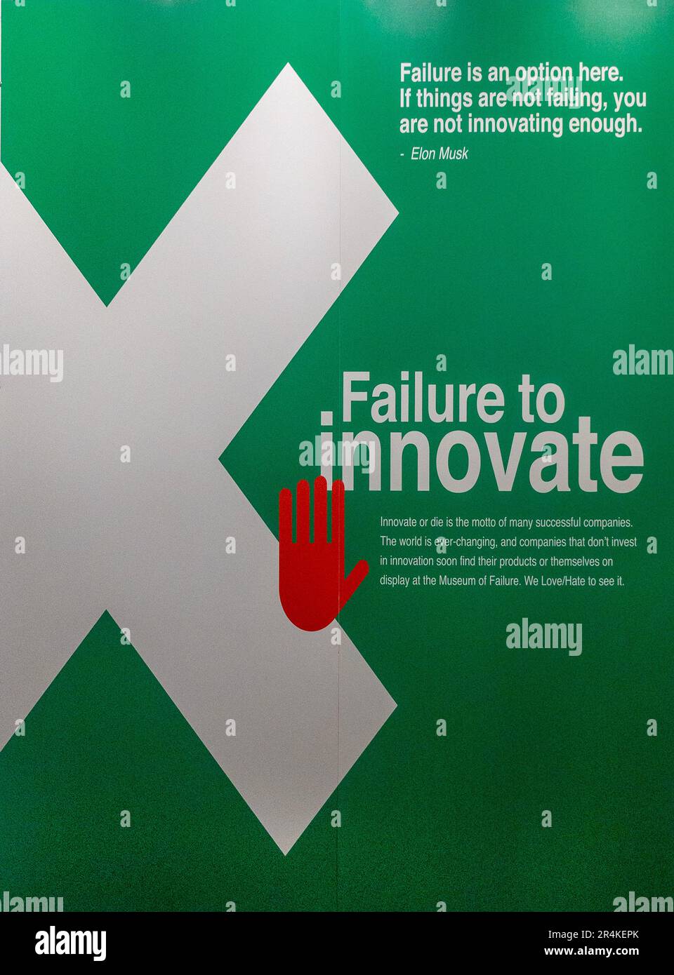 Failure to innovate sign information hi-res stock photography and ...