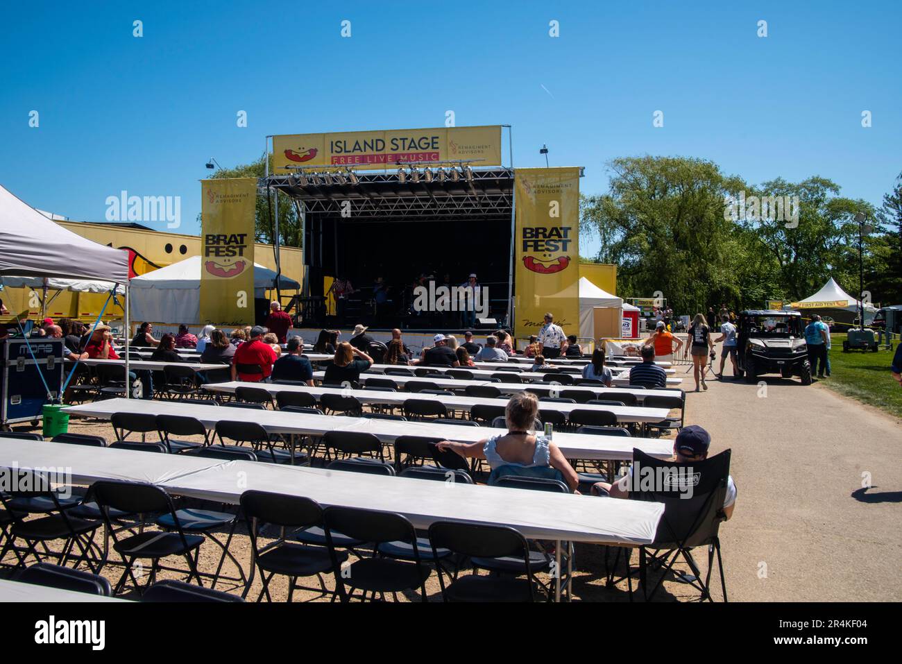 People enjoy the 2023 Bratfest, put on by Metcalfe Grocery, at the Dane ...