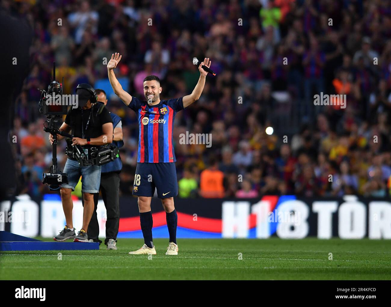 Barcelona, Esp. 28th May, 2023. FC BARCELONA vs RCD MALLORCA May 28, 2023 Jordi Alba (18) of FC ...