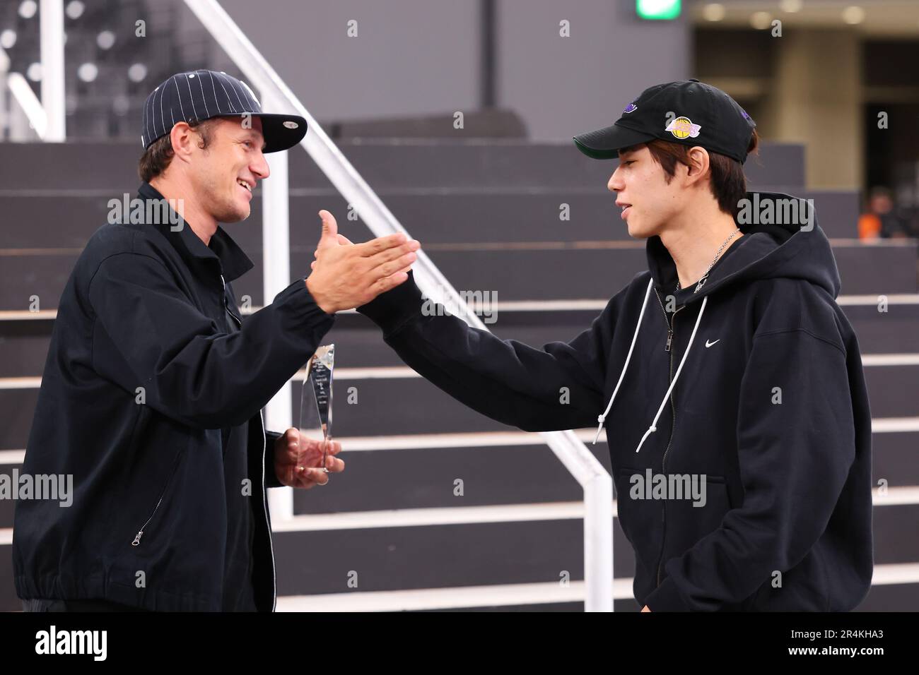 Tokyo, Japan. 28th May, 2023. (L to R) Carlos Ribeiro (BRA), Yuto ...