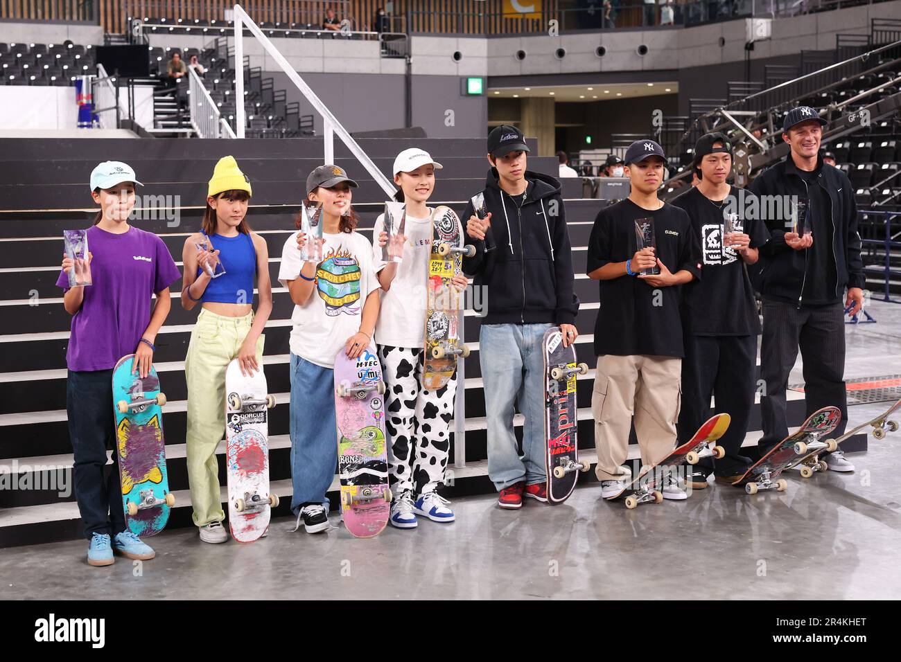 Tokyo, Japan. 28th May, 2023. (L to R) Koko Yoshizawa, Nanami Oonishi ...