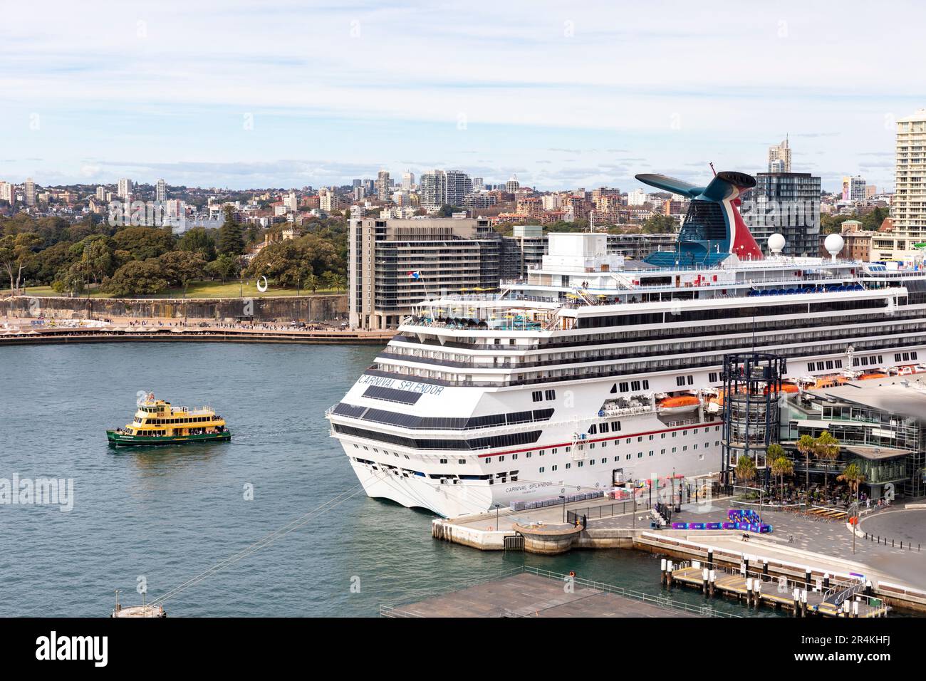 Sydney overseas passenger terminal carnival splendor cruise ship moored ...