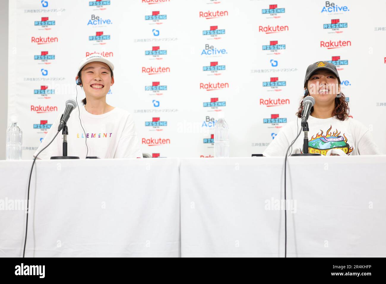 Tokyo Japan 28th May 2023 L To R Aoi Uemura Hina Maeda Jpn
