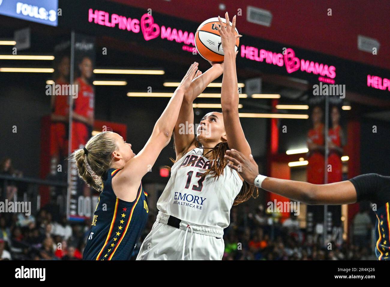 COLLEGE PARK, GA – MAY 28: Atlanta forward Haley Jones (13) takes a ...