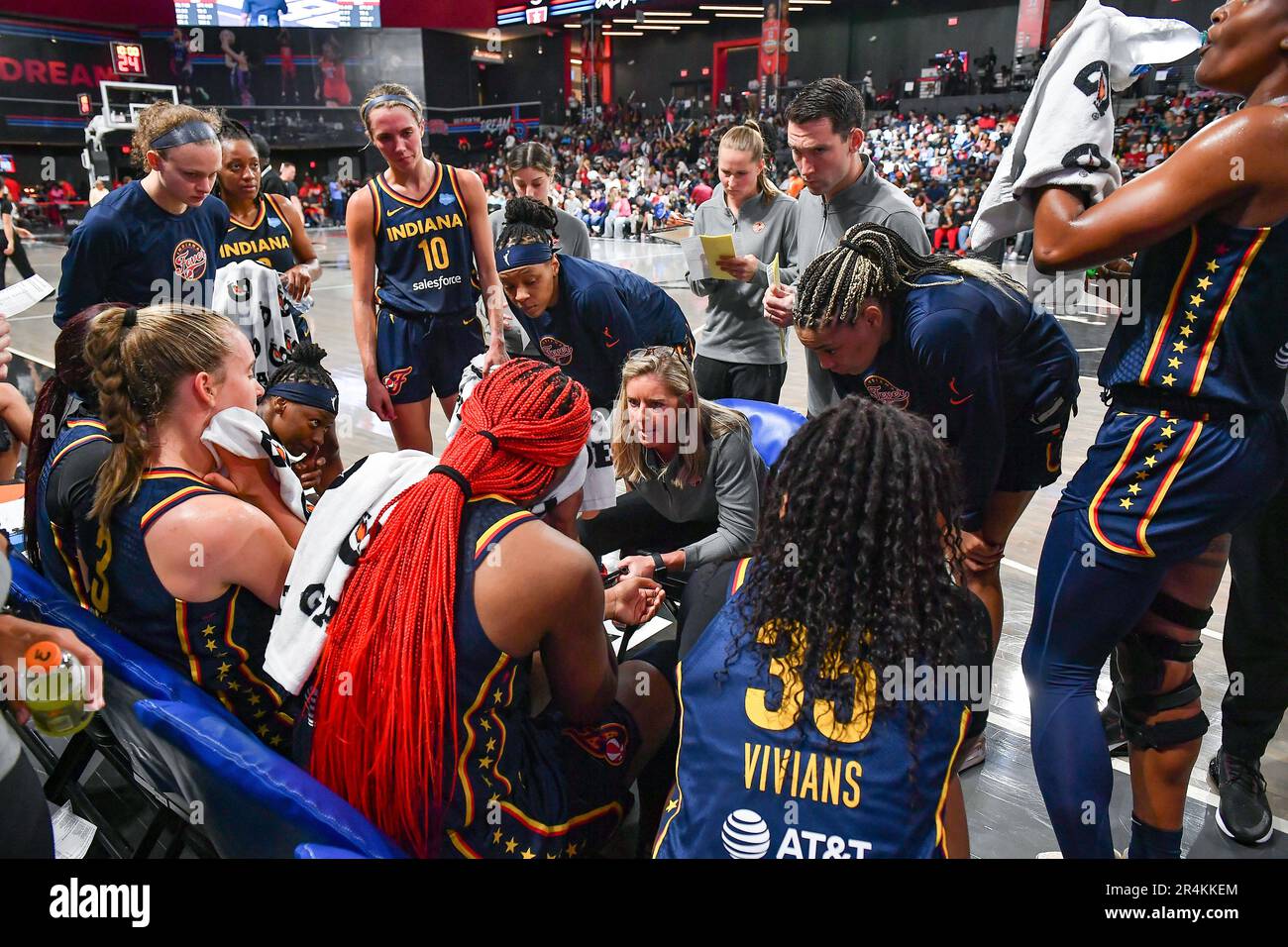 COLLEGE PARK, GA – MAY 28: Indiana head coach Christie Sides talks to ...