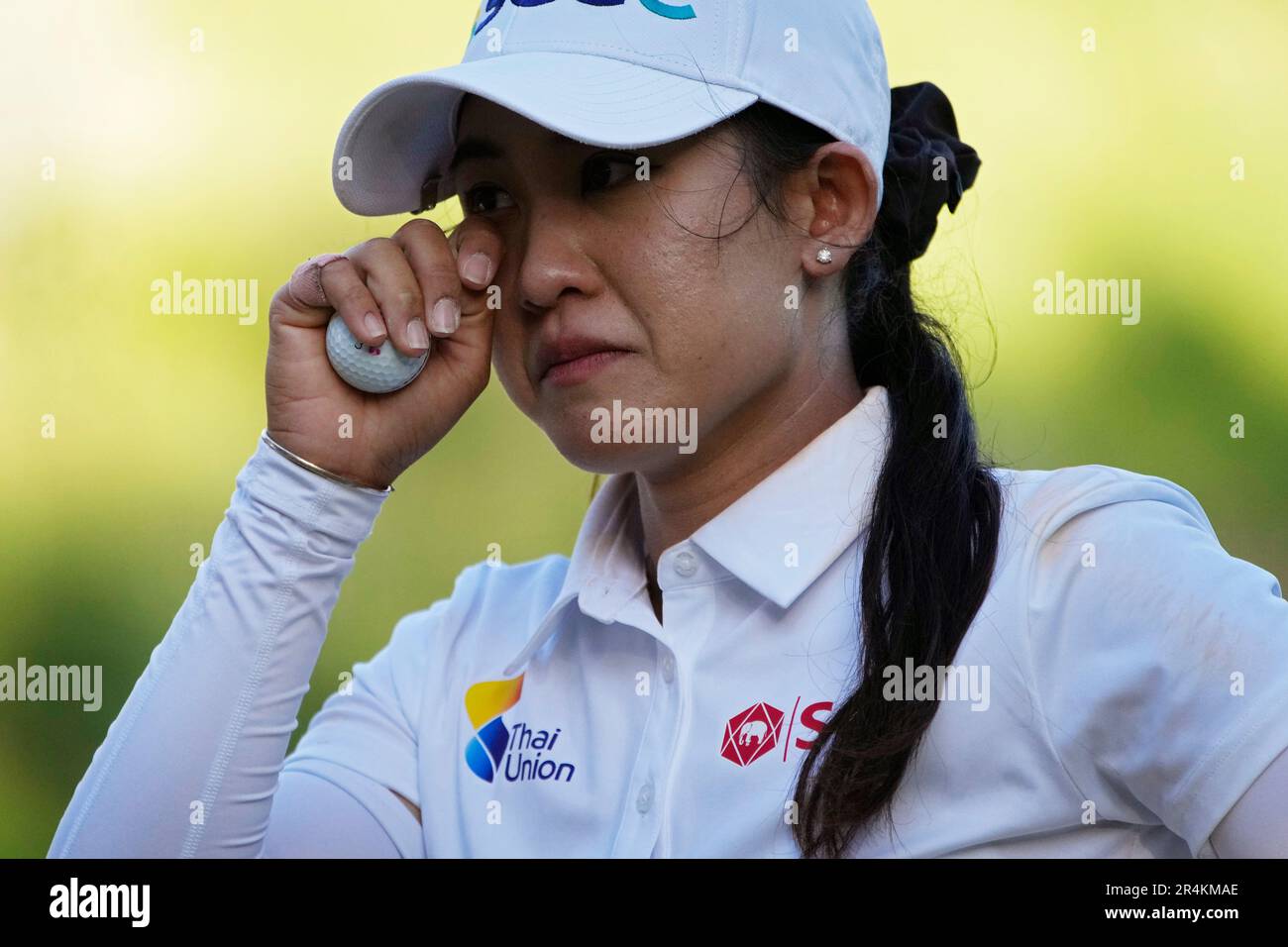 Pajaree Anannarukarn wipes tears from her eyes after winning the LPGA Bank of Hope Match Play ...
