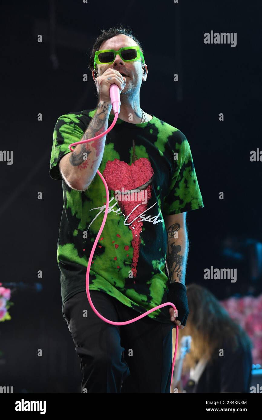 BOCA RATON - MAY 27: Bert McCracken of The Used performs during The ...