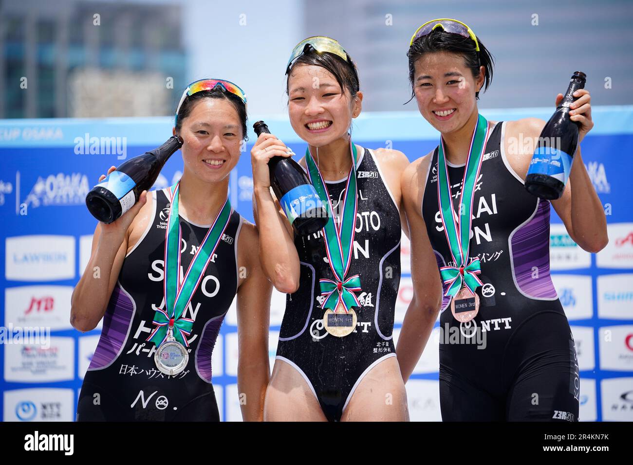 Osaka, Japan. 28th May, 2023. (L-R) Yuka Sato (JPN), Niina Kishimoto ...