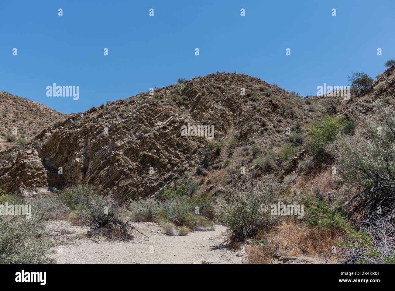 Beautiful rock formation vista at the Palm Canyon in Palm Springs ...