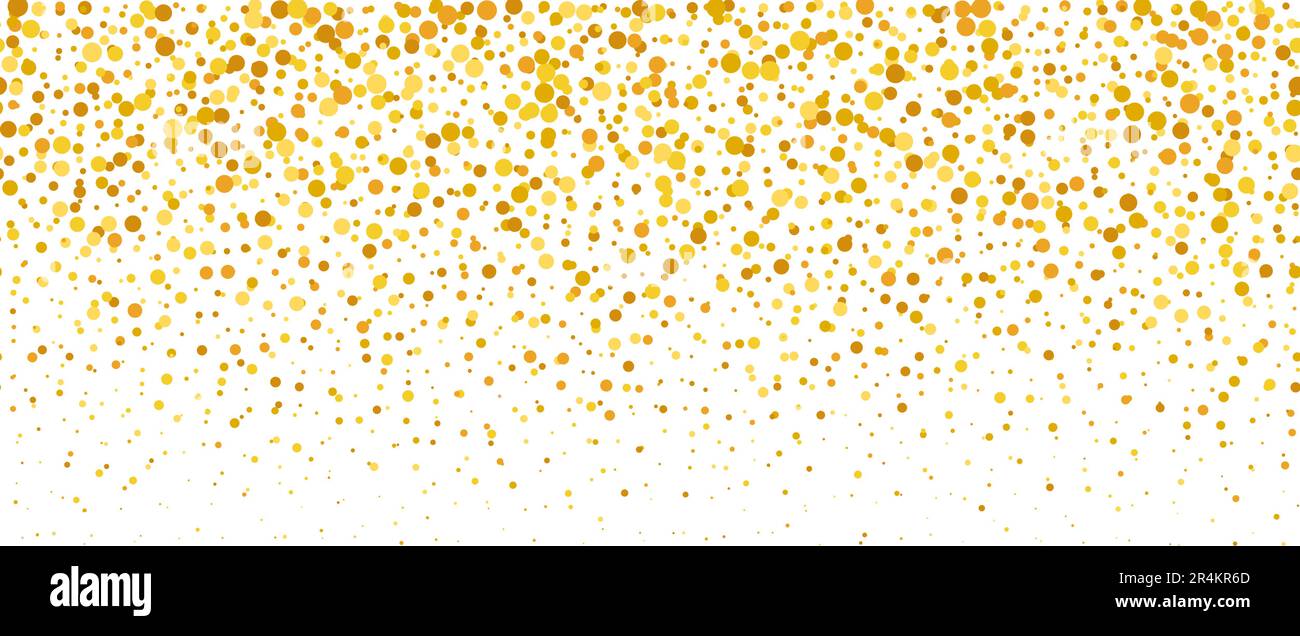 Golden falling confetti background. Repeating gold glitter pattern ...