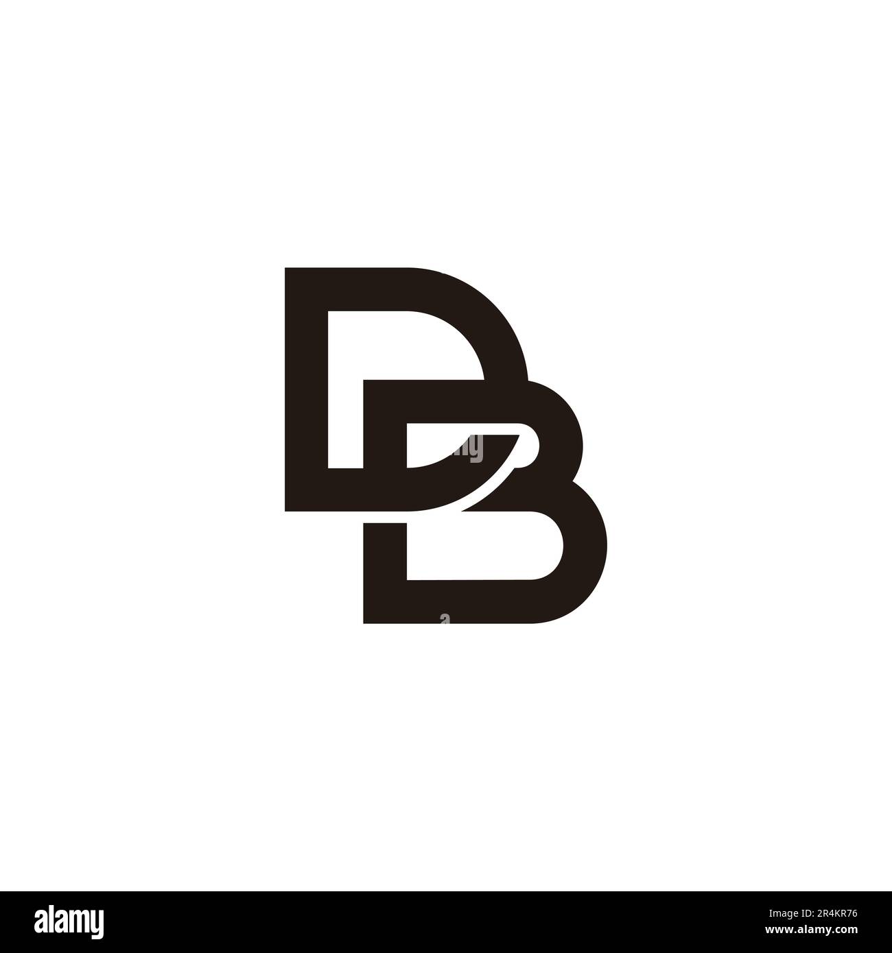 letter db linked monogram 3d logo vector Stock Vector Image & Art - Alamy