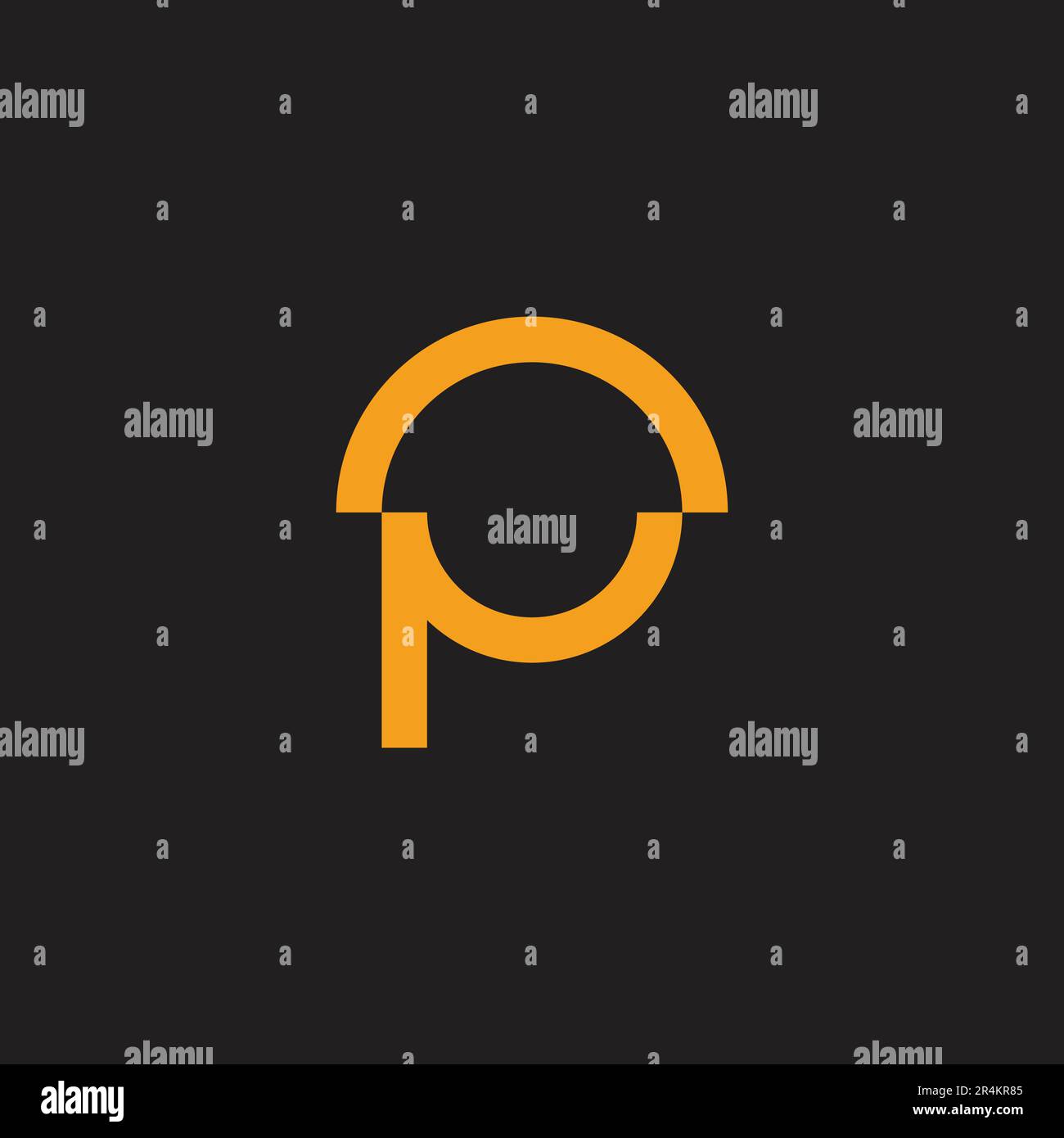 letter p yellow sun simple line logo vector Stock Vector Image & Art ...